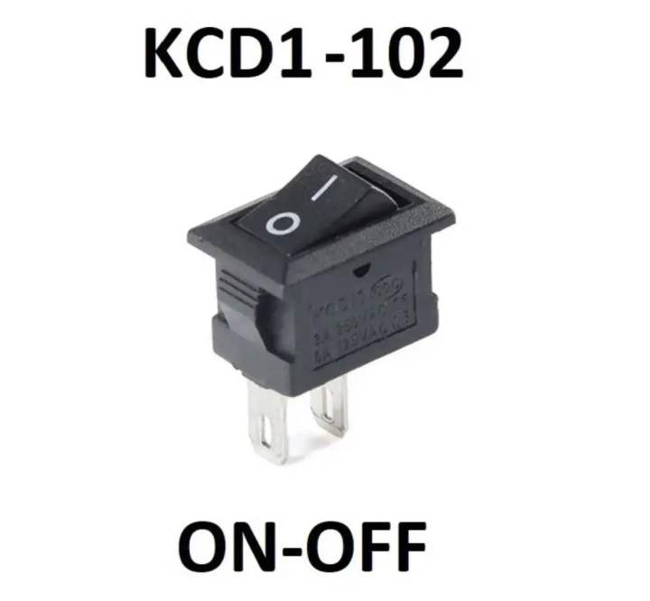 Pack of 5 ON/ OFF KCD4 Toggle Buttons Switch For DC and DC | Daraz.pk