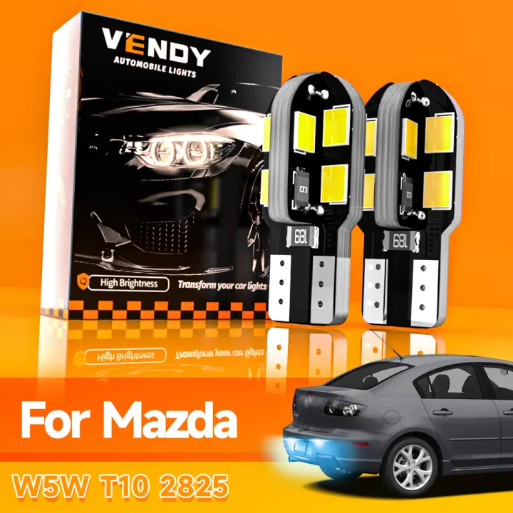 2x LED License Plate Light Bulb W5W T10 Lamp Canbus For Mazda 2 3 bk ...
