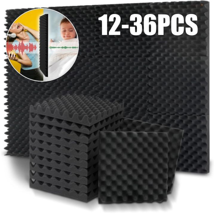 30x30CM Sound-Absorbing Foam 12-36PCS Acoustic Foam Panels Wall ...