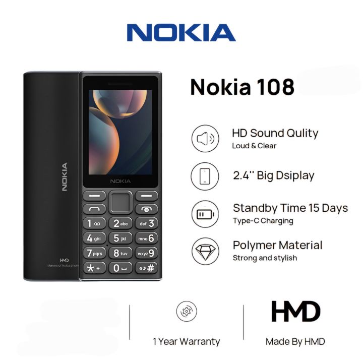 New Nokia 108 (2024) Dual SIM Mobile - Dubai Imported AAA Grade Mobile ...