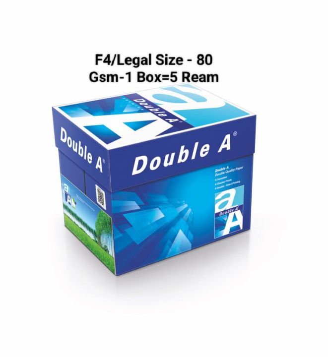 Double a Paper F4/Legal Size-80 Gm-5 Ream Box | Daraz.pk