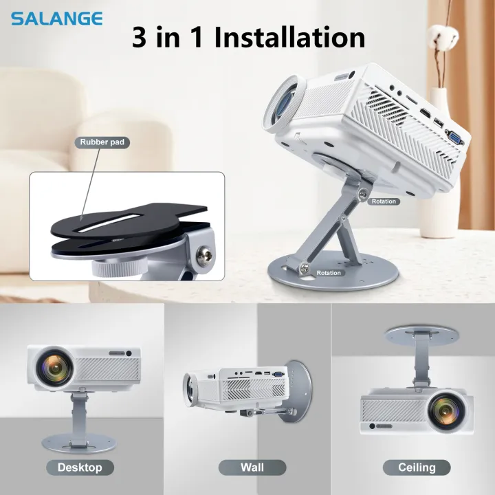 3 in 1 Stand Universal 1/4 Inch Screw Interface Mini Projector Bracket ...