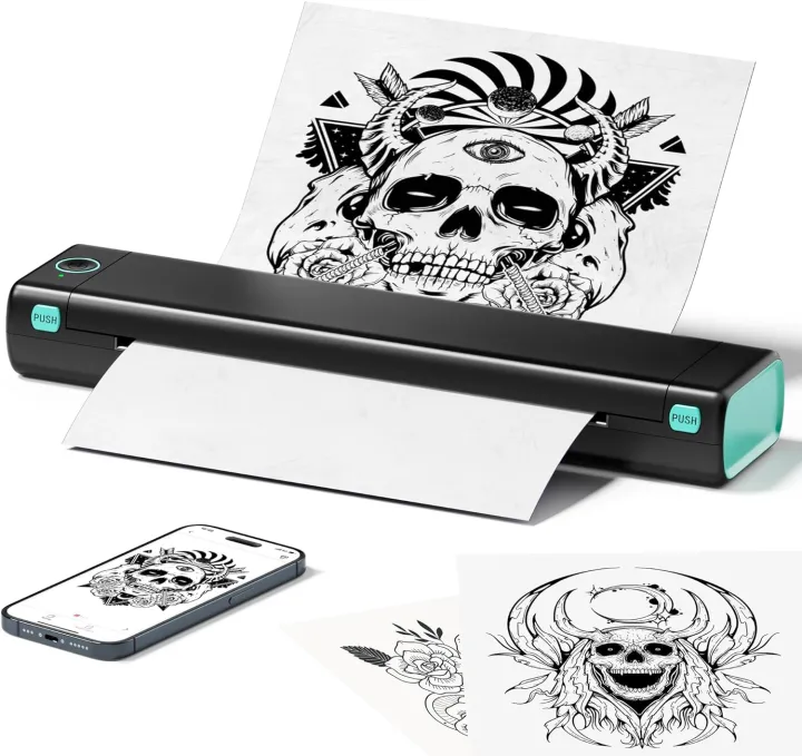 Wireless Tattoo Stencil Printer, Thermal Transfer Tattoo Machine ...
