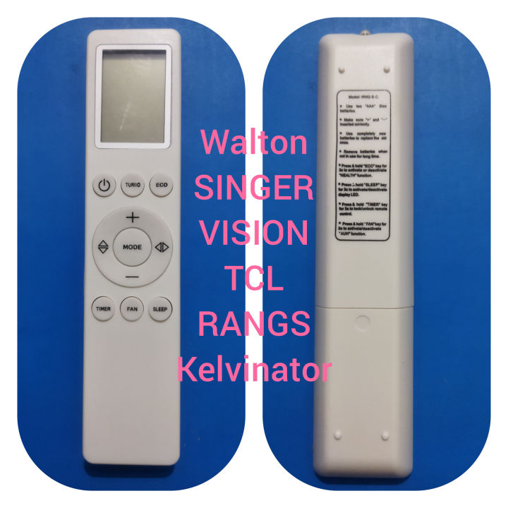 AC Remote For TCL, Singer, Walton, Vision, Rangs | Daraz.com.bd