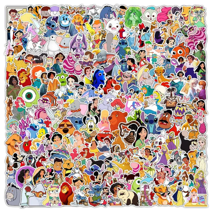 10/30/50/100/200pcs Cute Disney Mix Stitch Mickey Mouse Princess ...