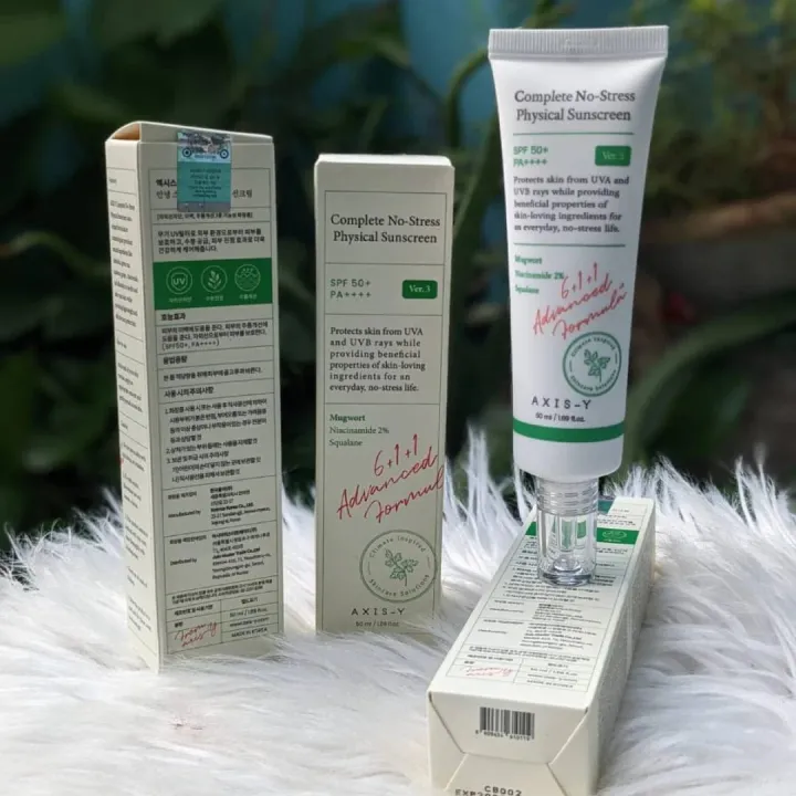 AXIS-Y Complete No-Stress Physical Sunscreen SPF50+ PA++++ 50ml ...
