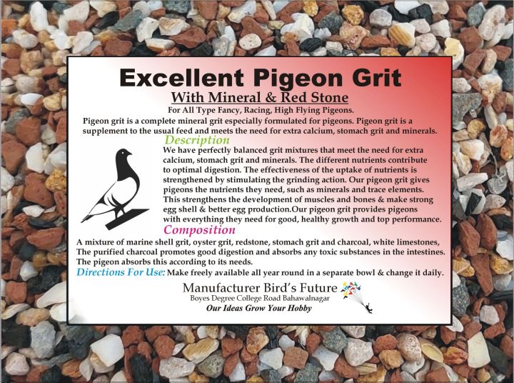 Excellent Pigeon Grit 5kg With Mineral & Red Stone For All Type Fancy ...