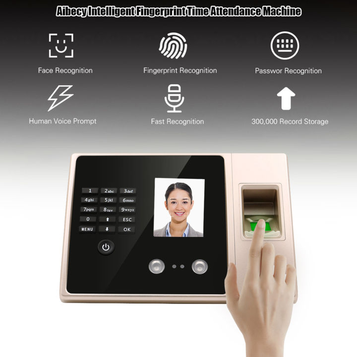 Intelligent biometric fingerprint attendance machine and display screen ...