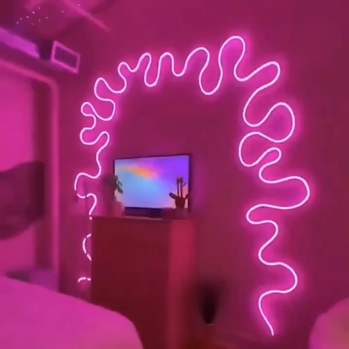USB LED Neon Strip Lights – LQHZMYY RGB Mood Lighting with 24-Key Touch ...