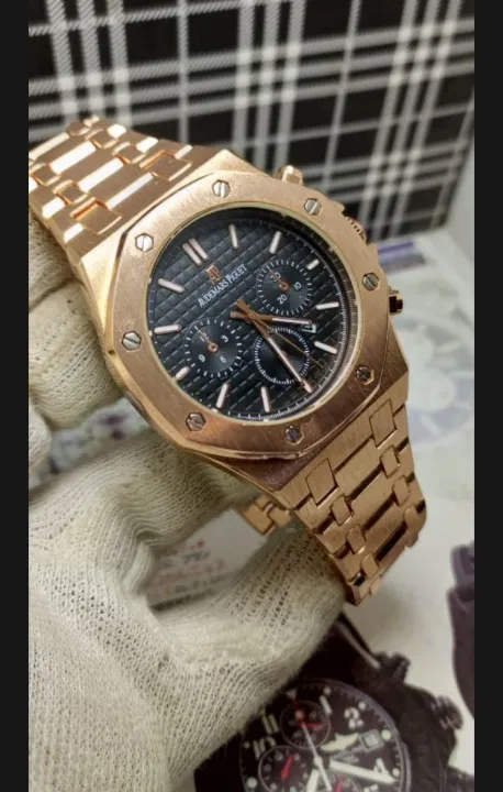 man and boys watch Audemars Piguet A.P chain master lock premium quality with date working water ...