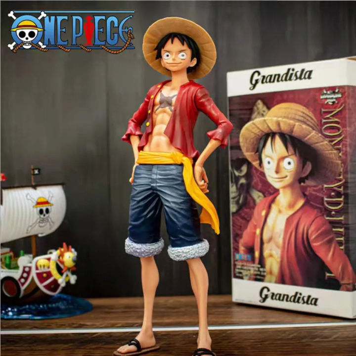 In Stock Original 28cm One Piece Anime Figure Confident Smiley Luffy ...