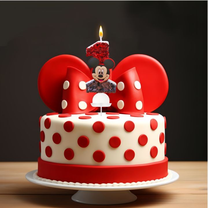 Mickey Party Candles Supplies Number 1 to 9 Mickey Mouse Candles Cute ...