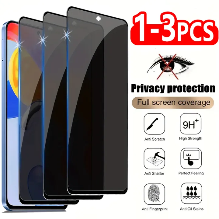 1-4PCS Anti-Spy Tempered Glass For Xiaomi Redmi Note 11 12 13 Pro 12S ...