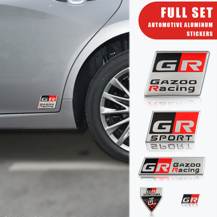 1PC 3D Aluminum GR SPORT GAZOO RACING Badge Car Side Body Rear Trunk ...