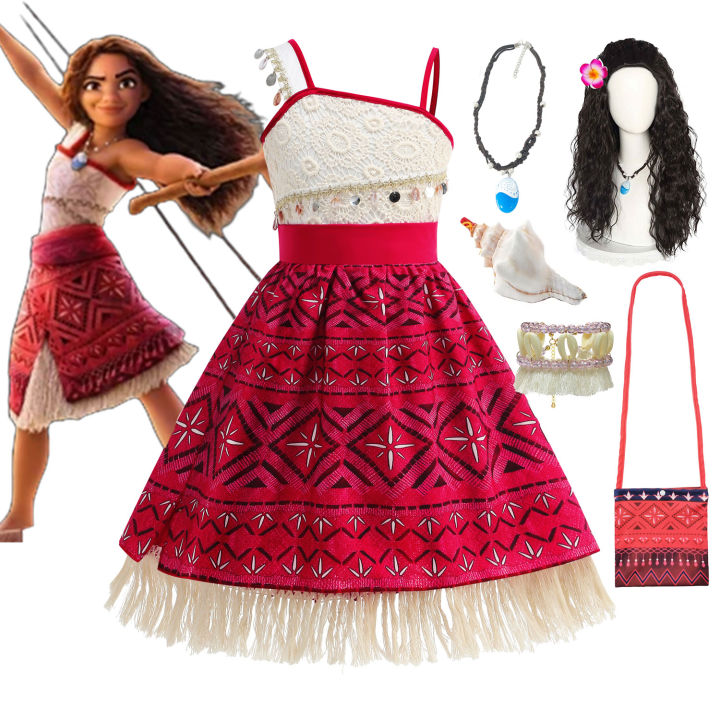 Moana 2 Ocean Adventure Cosplay Dress Kid Princess Vaiana Clothing ...