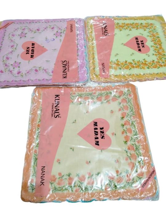 12 Pcs Ladies Hanky , Girls Hanky, School Hanky, Class hanky Office ...