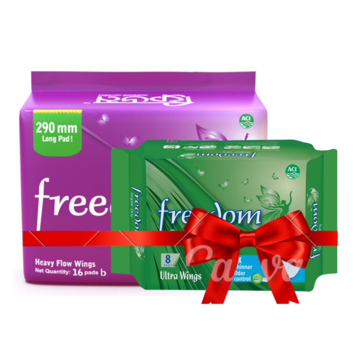Combo of Freedom Heavy Flow 16 pads & Freedom Ultra 8 pads | Daraz.com.bd