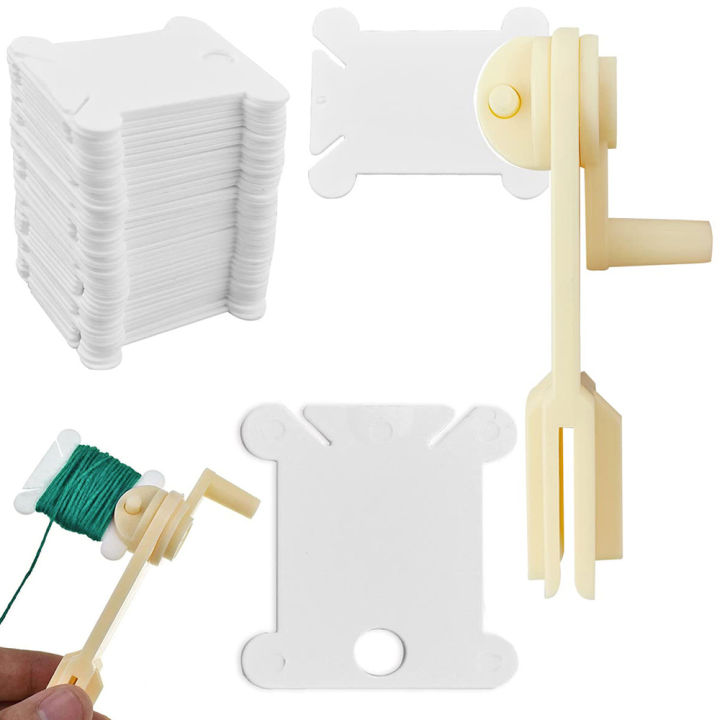 50/100Pcs Plastic Floss Bobbins Set Embroidery Floss Organizer Bobbin ...