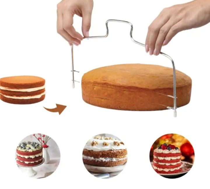 Adjustable Cake Leveler Professional Layer Slicer Cutter 2 Blades ...