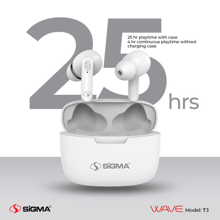 Sigma EarBuds WAVE T3 TWS comes with 1 Year Company Warranty | Daraz.pk