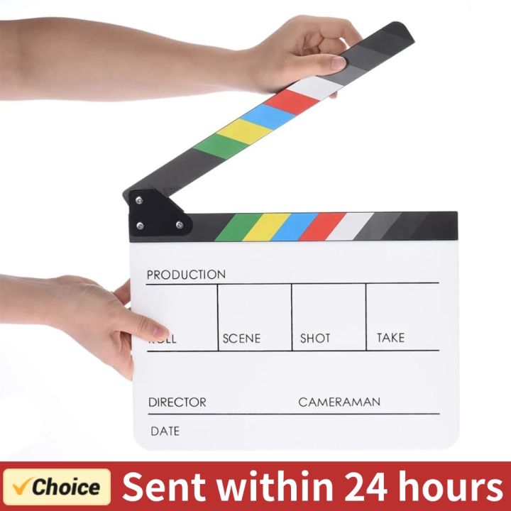 Acrylic Colorful Clapperboard Clapper Board Dry Erase Director Cut TV ...
