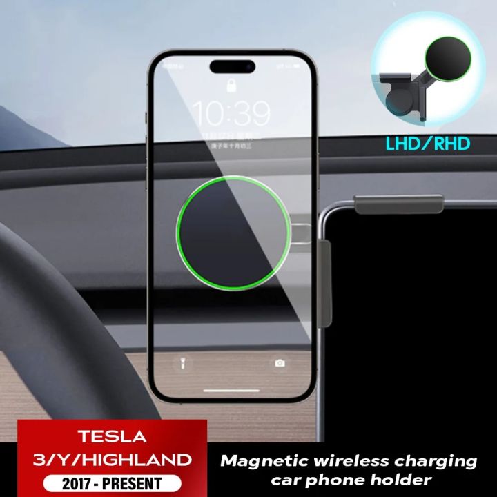 TEEQ Car Phone Holder For Tesla Model 3/Y/HIGHLAND 2025 Screen Side ...