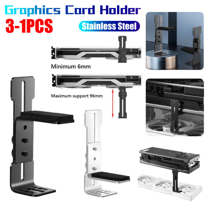 Graphics Card Holder Stainless Steel Adjustable Video Card Bracket Jack ...