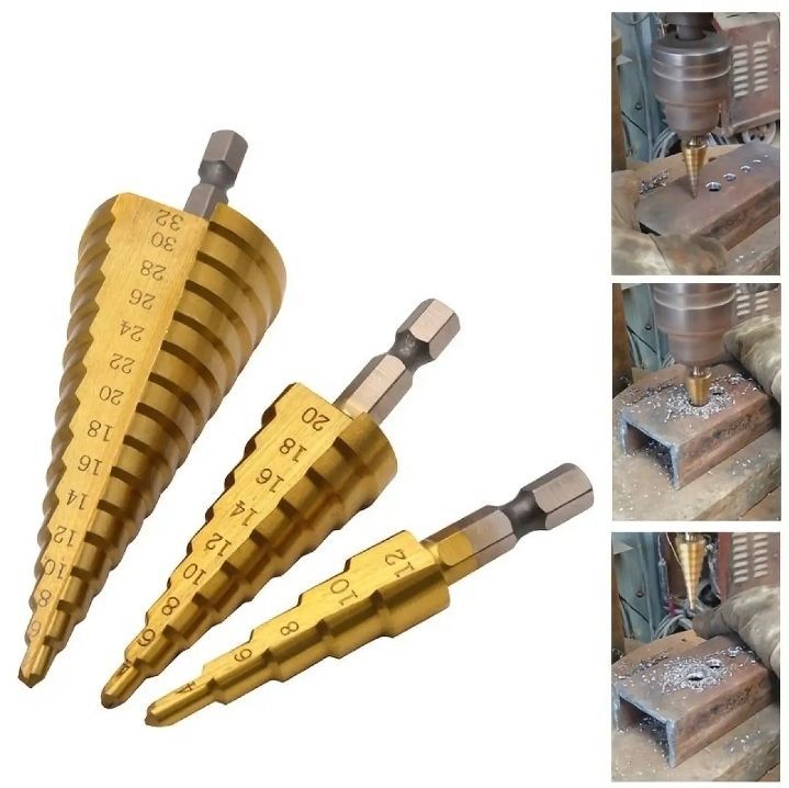 3 PIECE HSS STEP DRILL SET | Daraz.pk