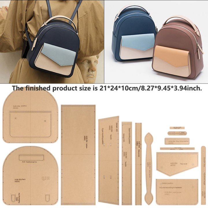 1Set Handmade Backpack Patterns Made from Kraft Paper, Templates for ...