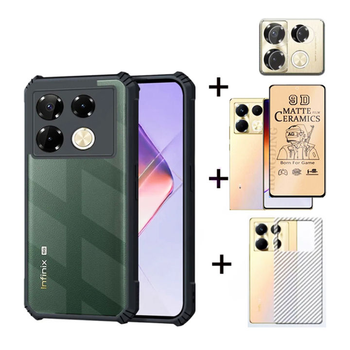 4 in 1 Mobile Case Set for Infinix Note 40 with Matte Film and Lens ...