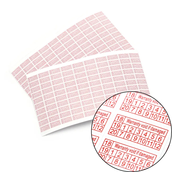 2sheets Year Red Color Proof Warranty Protection Sticker Security Seal ...