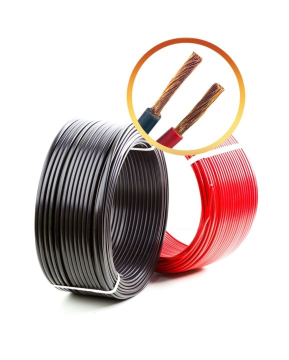 DC Wire 6mm for Solar 60ft ( 30ft Black+ 30ft Red) Pure Cooper/ Heat ...