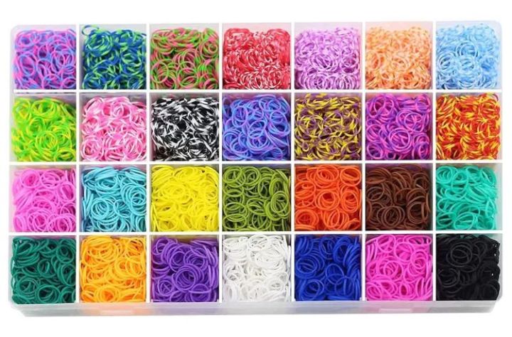 Loom Bands Kit, Colorful Rubber Bands for Bracelet Making Set Jewelry ...