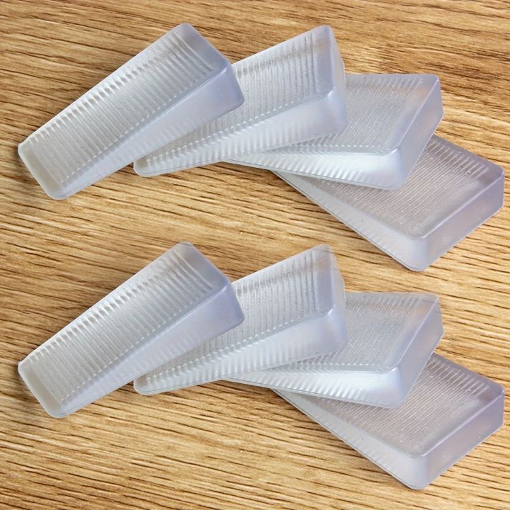4pcs Transparent Rubber Wedge Shims - Plastic Furniture Levelers for ...