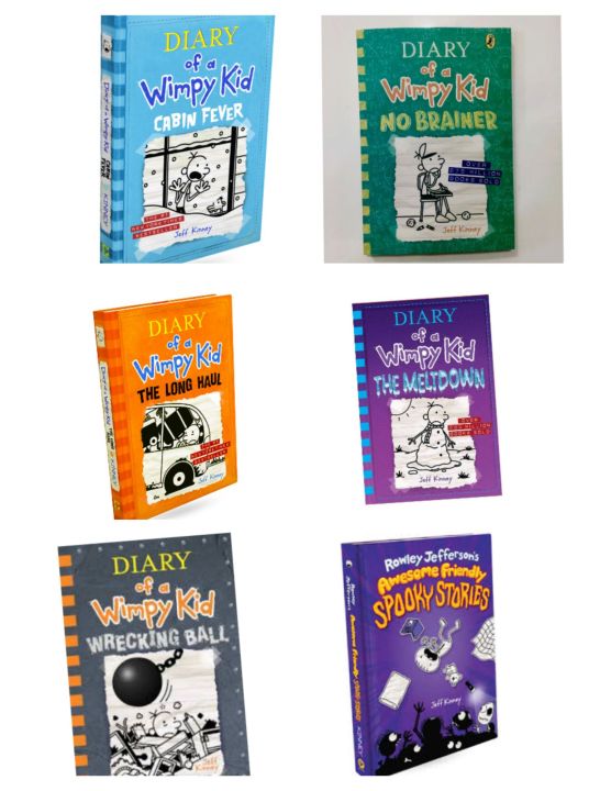 Set of 6 books (Wimpy Series)1- Diary of Wimpy kid cabin fever 2-Diary ...