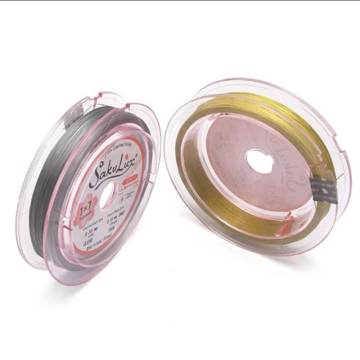 5M/roll 7-Strand Bead String Wire Nylon Coated Stainless Steel Wire for ...