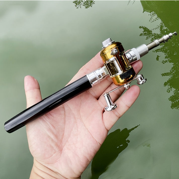 Pocket Telescopic Mini Fishing Rod Reel Set Pen Shape Rod Gift For ...