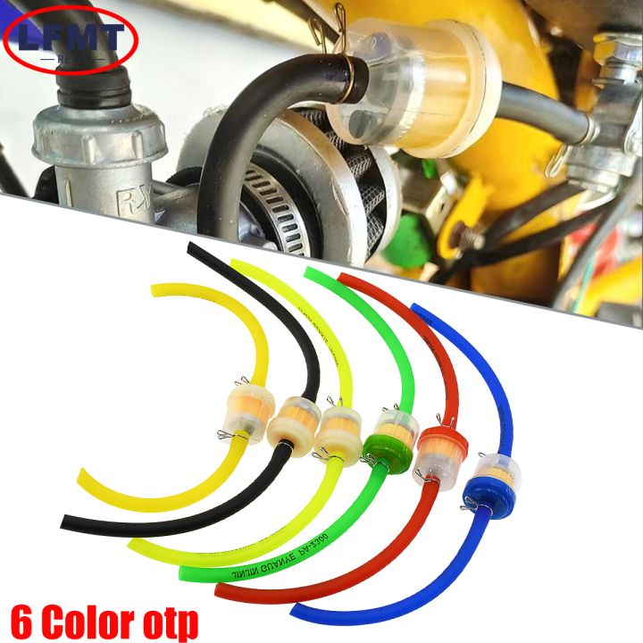 Motorcycle Universal Gas Fuel Filters and Fuel Pipe For 49cc 50cc 110cc ...
