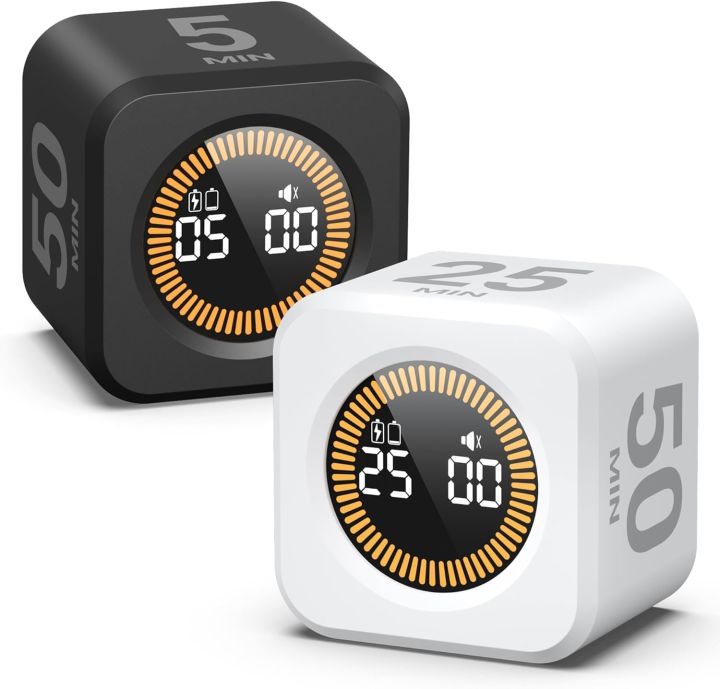 Rotary Timer Smart Silent Visual Kitchen Timer Tomato Digital Timer for ...