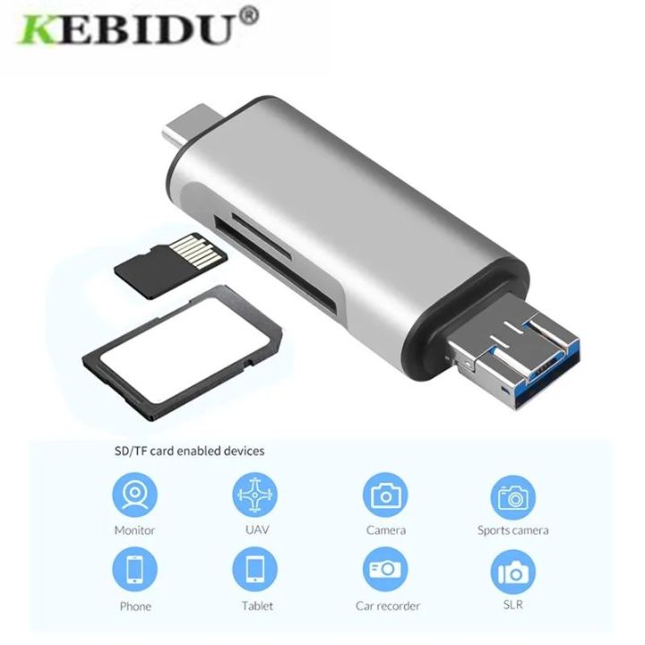 5 in 1 Portable OTG Type C Card Reader A micro USB Combo 5 in 1 ...