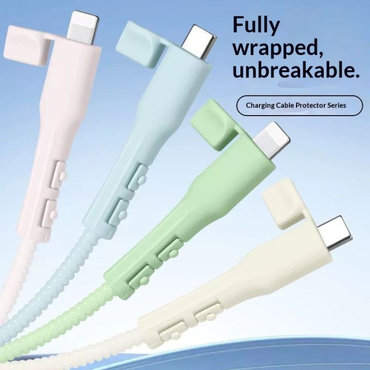 Simple Solid Color Charger Cable Protector USB Type C Anti-break ...