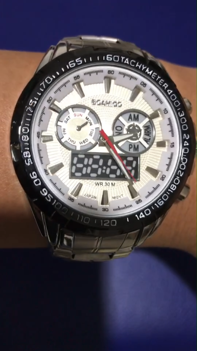 BOAMIGO F904 Sports Steel Digital Chronograph Watches for Men with ...