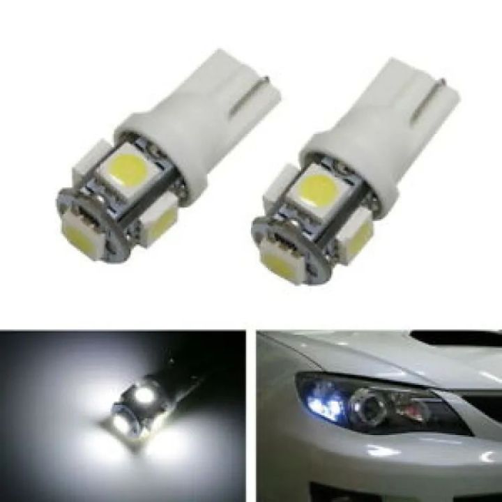 5 SMD (White) LED Parking Bulb Pilot Light/License Plate car Lights ...