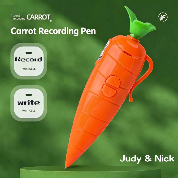 Judy & Nick Carrot Voice Recorder Electronic Sound Toy Can Write ...