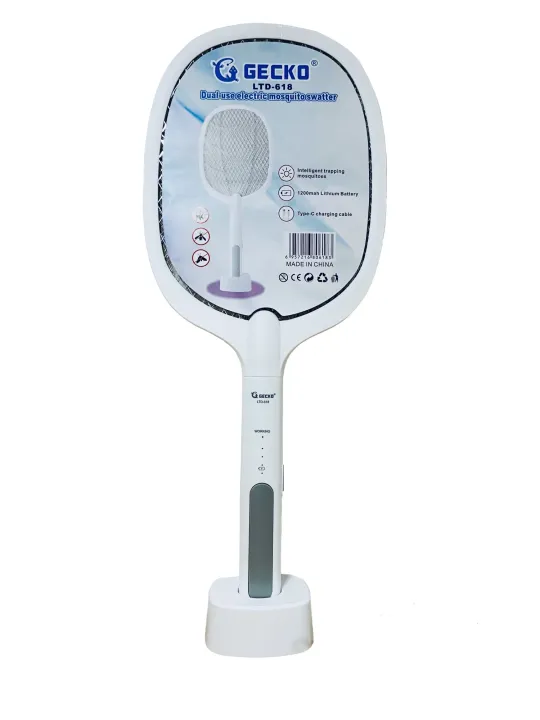GECKO Dual Use Electric Mosquito Racket LTD 618 | Daraz.lk