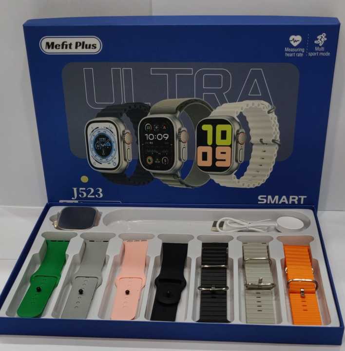 7 in 1 Smart Watch - 7 Straps Smart watch | Mefit Plus J523 b | Ultra ...