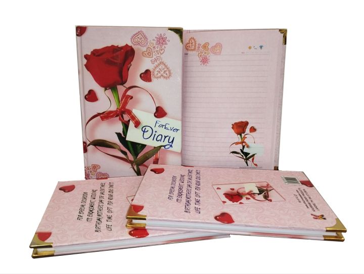 Fancy Color flower diary, art paper, Gift Forever Hardcover Notebook ...