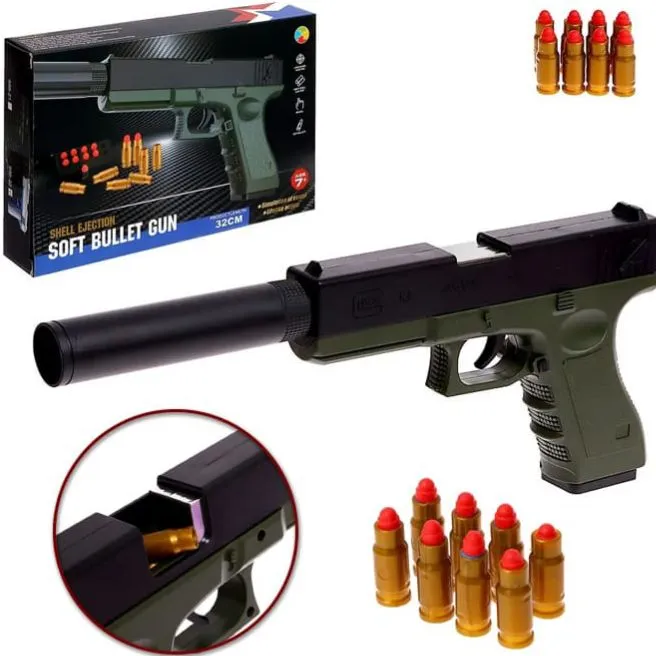 New Glock Shell Injection Soft Foam Dart Toy Gun Imported High Quality ...