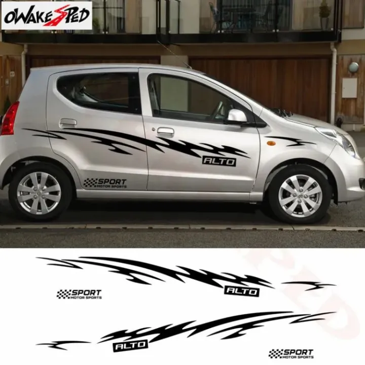 Side Skirt Stripes Car Styling Door Decor Stickers Auto Customized Body ...