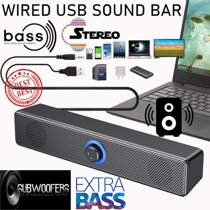Computer speakers, computer speakers, sound bar speakers, good bass ...